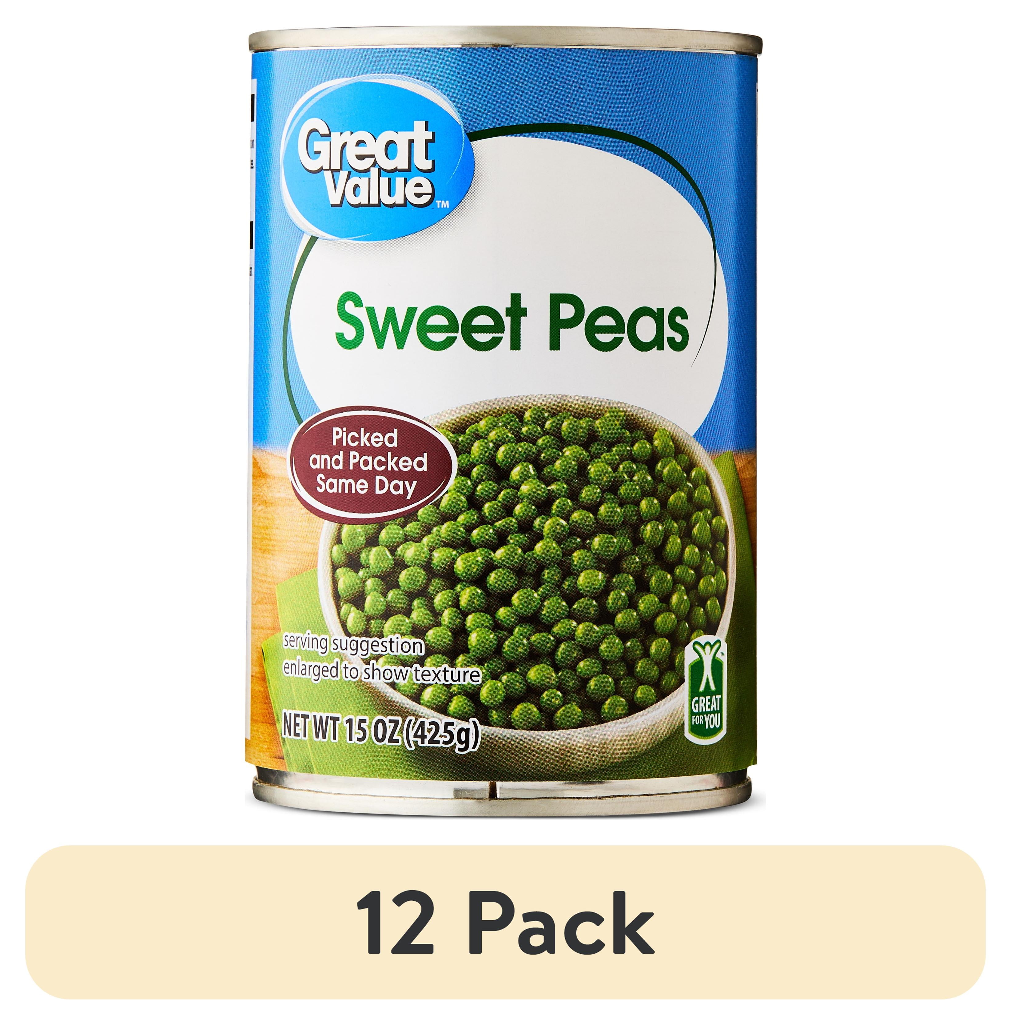 (12 pack) Great Value Sweet Peas, 15 oz Can - StoresGo