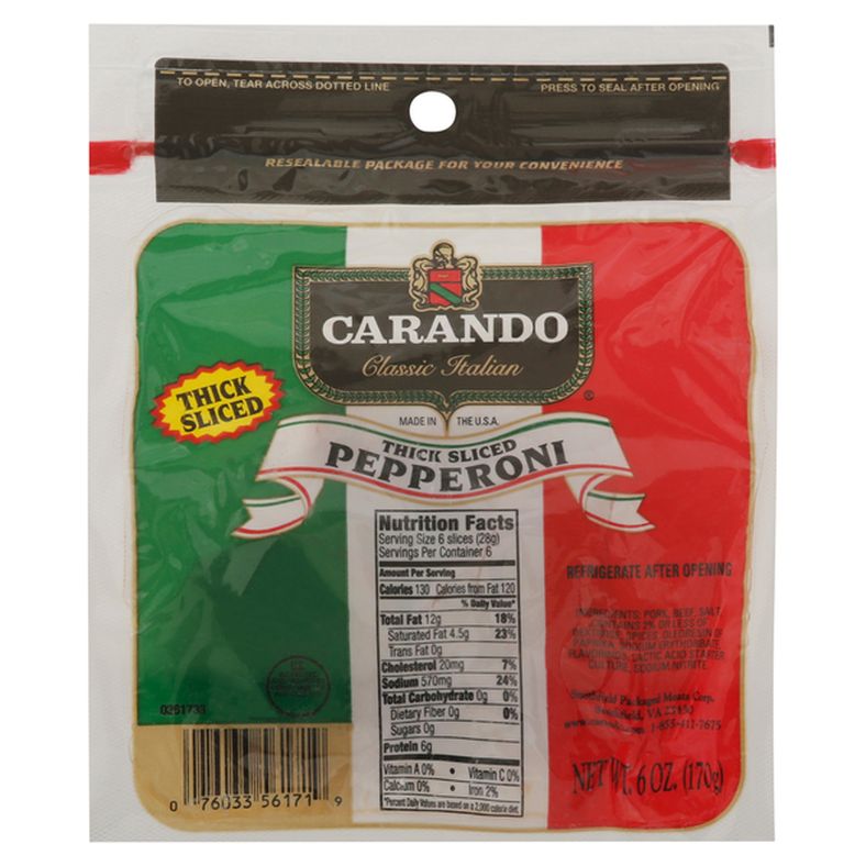 Buy Carando Pepperoni, Thick Sliced, Classic Italian Online - StoresGo