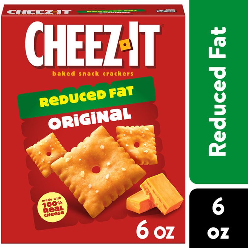 Cheez-It Cheese Crackers Reduce Fat Original, Baked Snack Cr