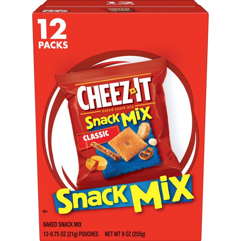 Cheez-It Classic Snack Mix, Lunch Snacks, 9 oz, 12 Count