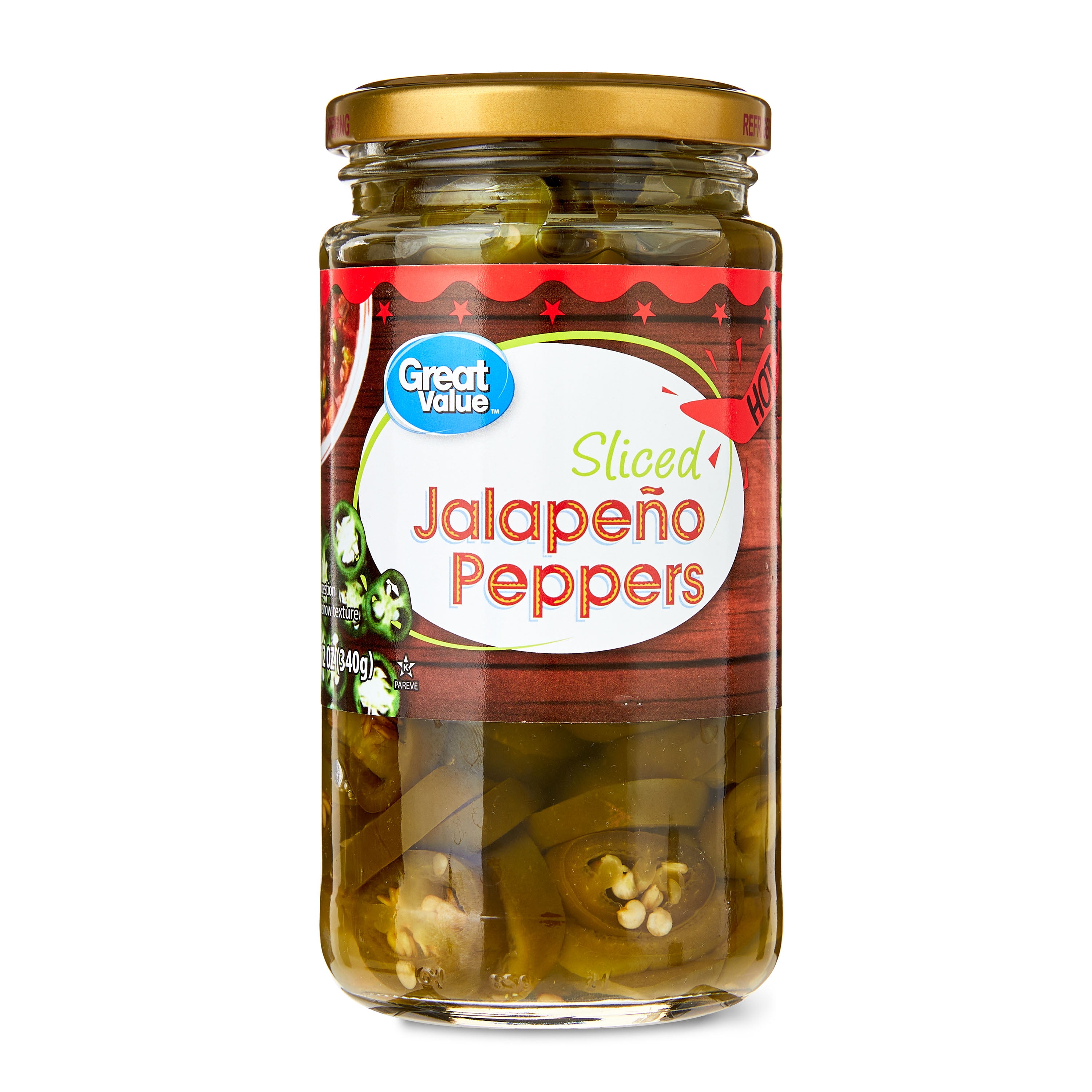 Great Value Hot Sliced Jalapeo Peppers, 12 oz - StoresGo