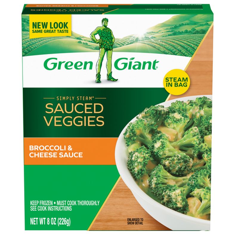 Buy Green Giant Simply Steam Broccoli & Cheese Sauce, Frozen Vegetables ...
