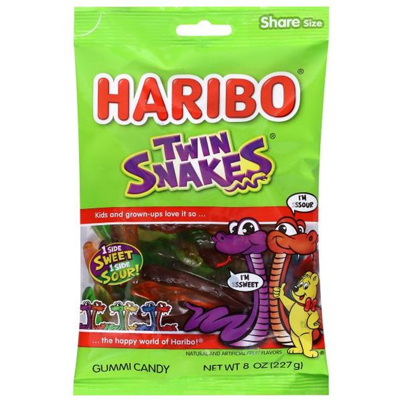 Buy HARIBO Twin Snakes Sweet & Sour Gummi Candy Share Size Online ...