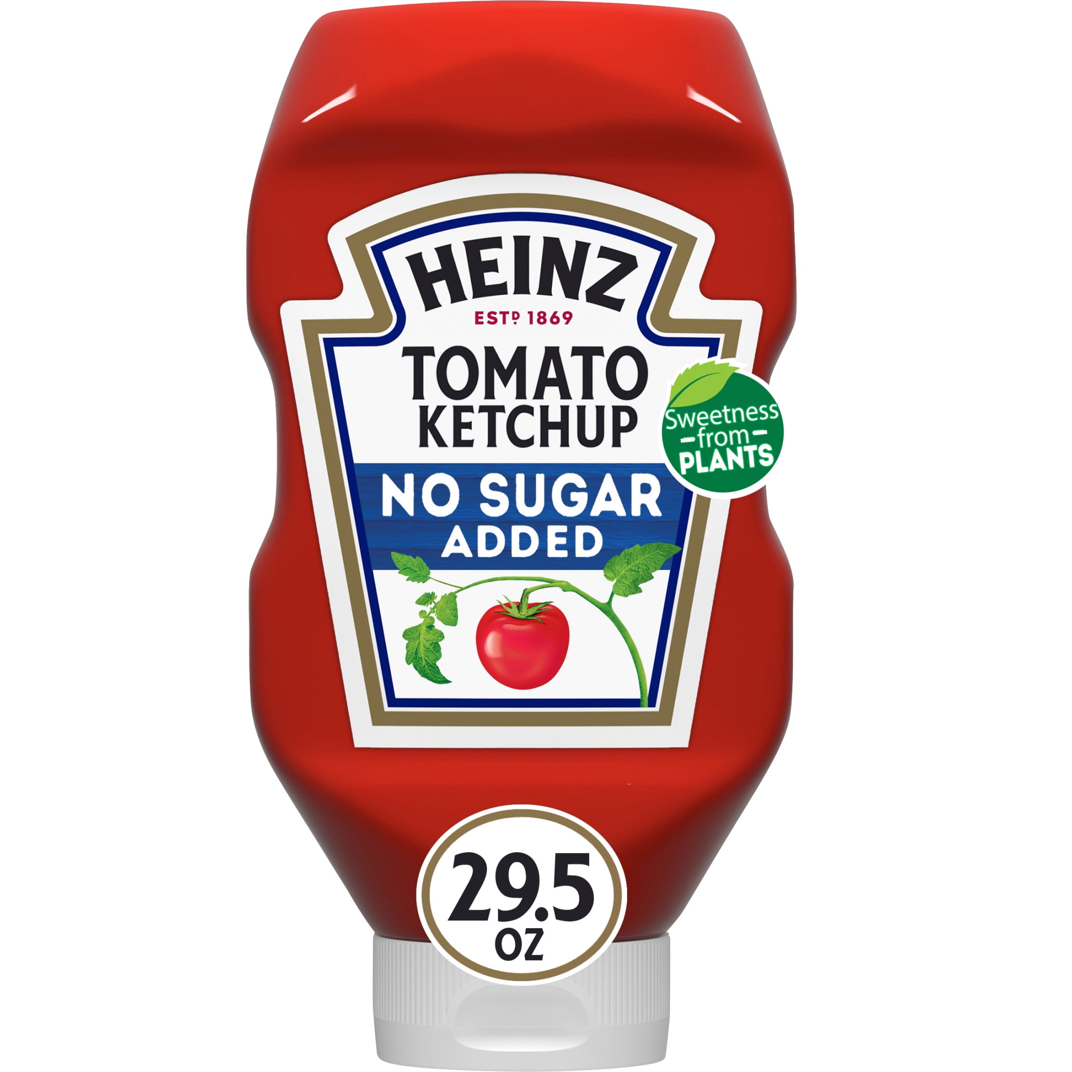 Heinz Tomato Ketchup with No Sugar Added, 29.5 oz Bottle - S