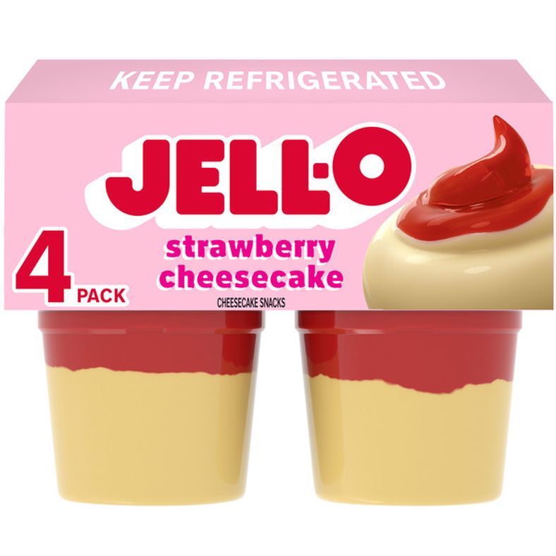 Buy Jell-O Original Strawberry Ready-to-Eat Cheesecake Snack Cups ...