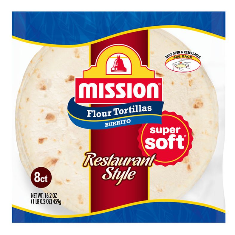 Buy Mission Super Soft Restaurant Style Burrito Flour Tortillas Online ...