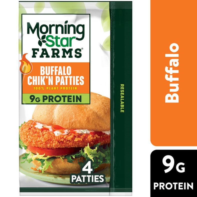 Morning Star Farms Buffalo Plant Based Chik'n Patties, Vegan