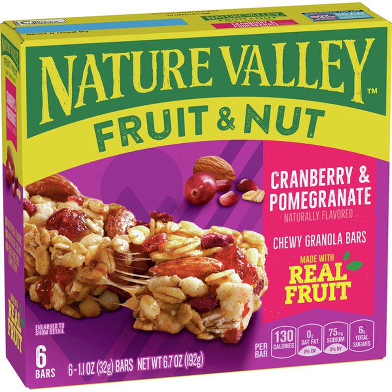 ** Nature Valley Cranberry Pomegranate Chewy Fruit and Nut G