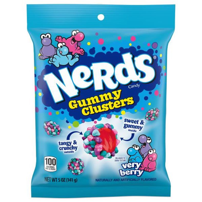 Buy NERDS Gummy Clusters Candy Very Berry Crunchy And Gummy Online ...