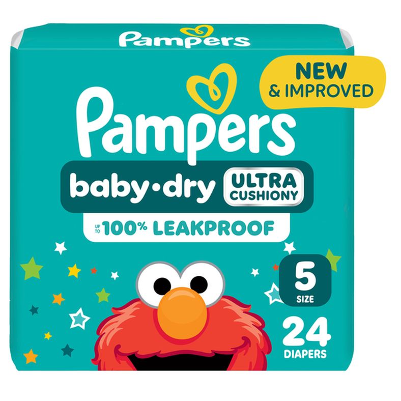 Buy Pampers Baby Dry Diapers, Size 5 (27+ lb) Online - StoresGo