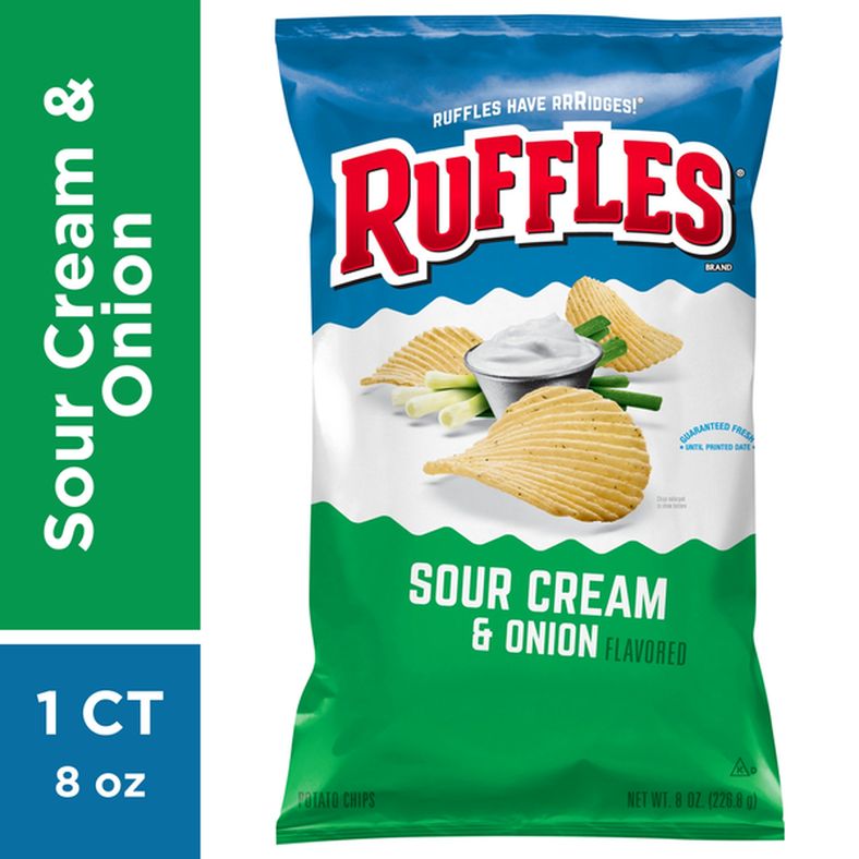 Buy Ruffles Potato Chips, Sour Cream & Onion Flavored Online - StoresGo