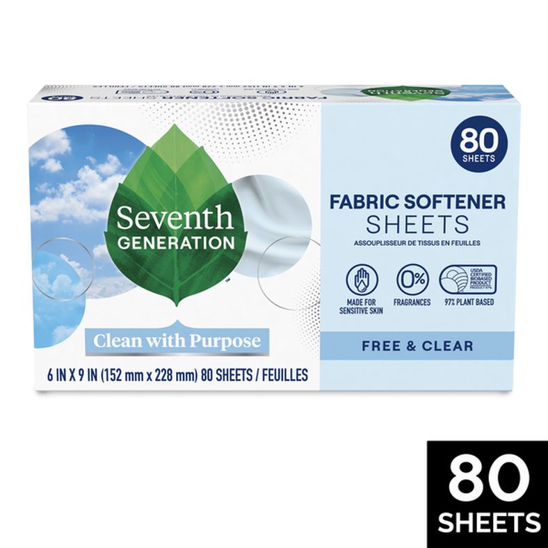 Buy Seventh Generation Dryer Sheets Free & Clear Online - StoresGo