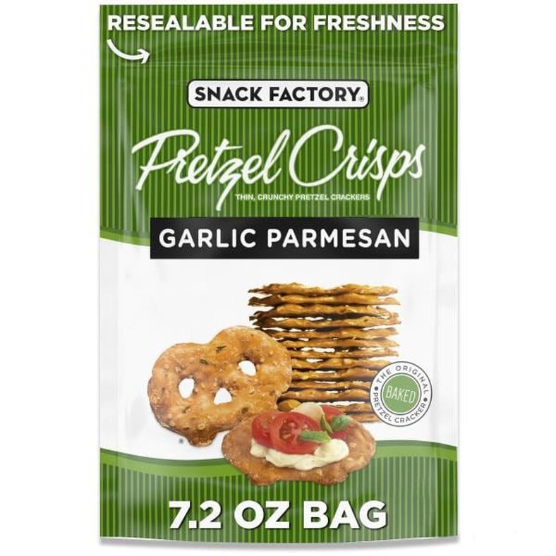 Buy SNACK FACTORY Pretzel Crisps Deli Style Garlic Parmesan Pretzel ...