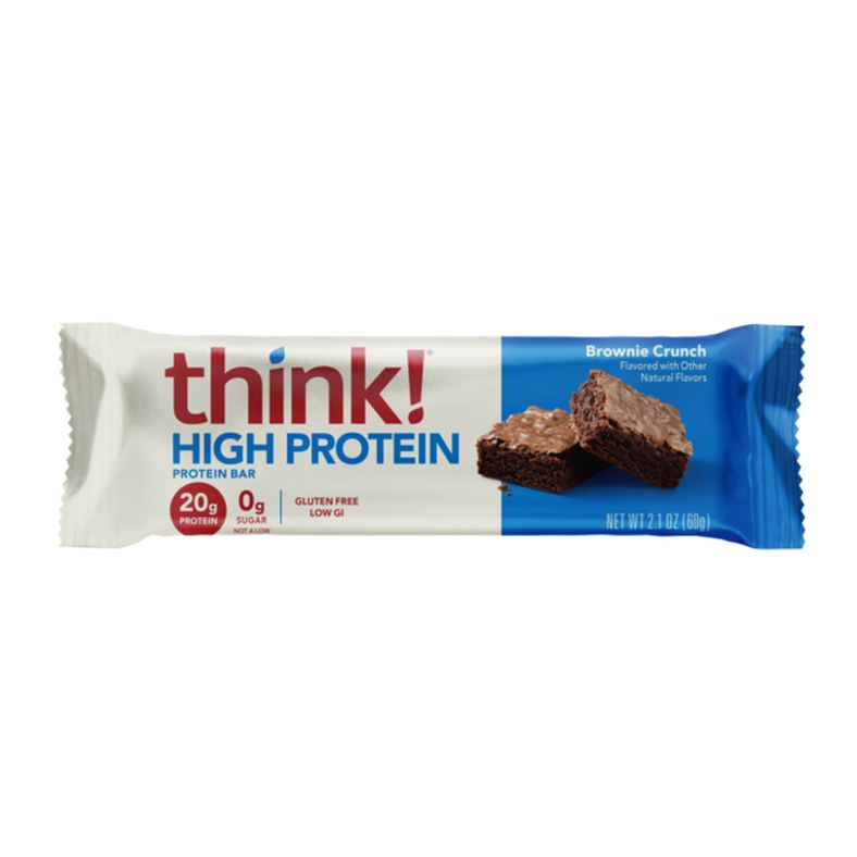 think! High Protein Bar, 20g Protein, Brownie Crunch Guide