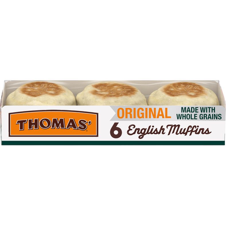 Thomas’ 6 count, Whole Grain English Muffins - StoresGo