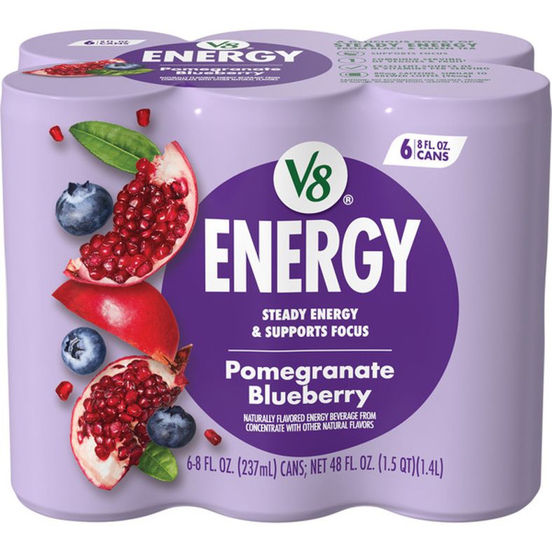 Buy V8 Energy V Fusion + Energy Pomegranate Blueberry Vegetable & Fruit ...