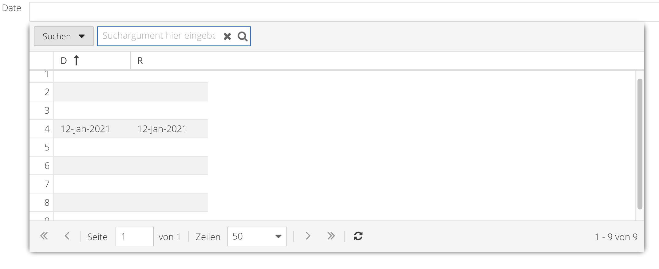 Date values not shown in Grid Combo - Oracle Forums