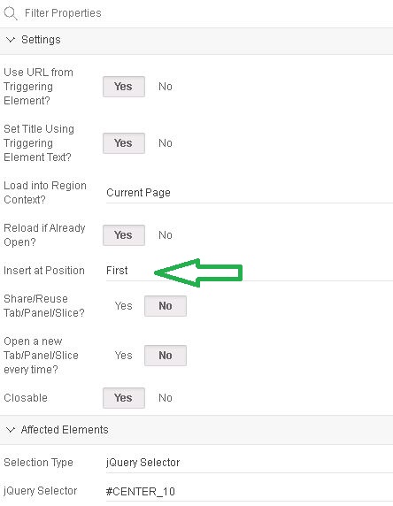 Contentloader in some cases does not open Tab in First position, Key-Function save jumps to the ...
