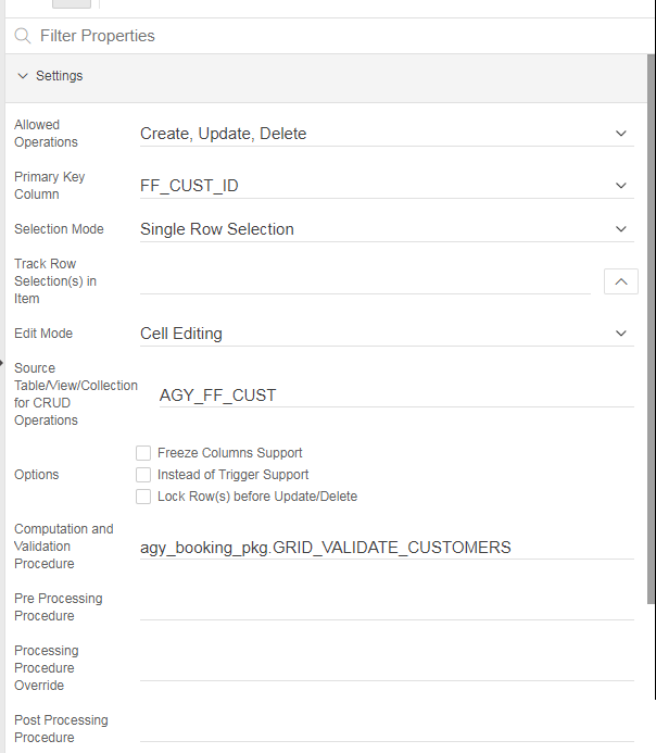 how to use a foex form to call validation procedure (pl/sql) - Oracle Forums
