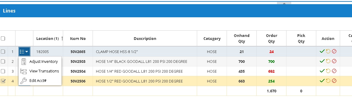 when selecting a grid row menu the row menu works but thr row is not selected. - Oracle Forums