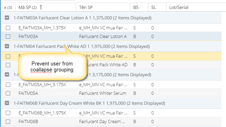 How to disable grid column group from collapsed - Oracle Forums (Stage)