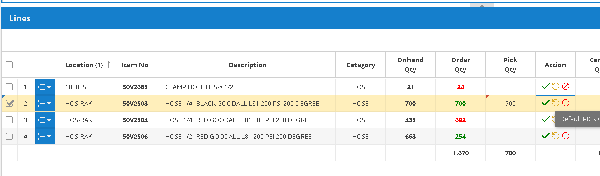 when selecting a grid row menu the row menu works but thr row is not selected. - Oracle Forums